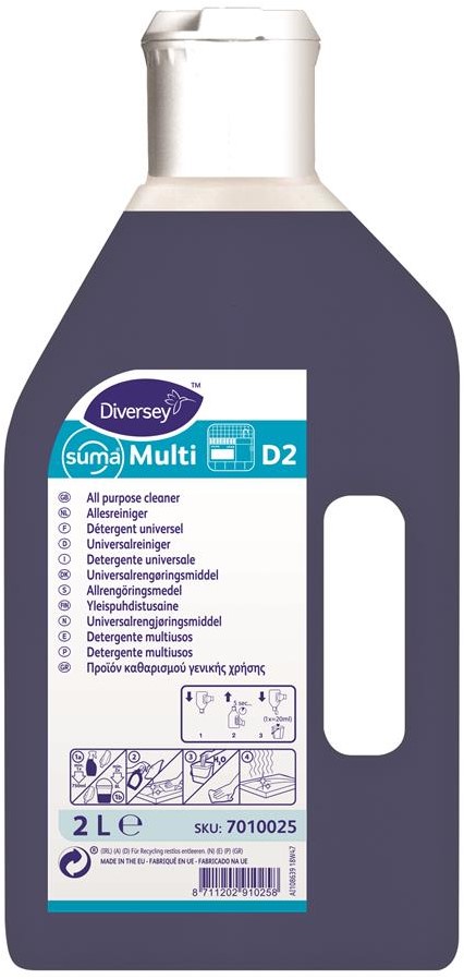 Diversey Suma Multi D2 krachtige allesreiniger 2 liter Hazet