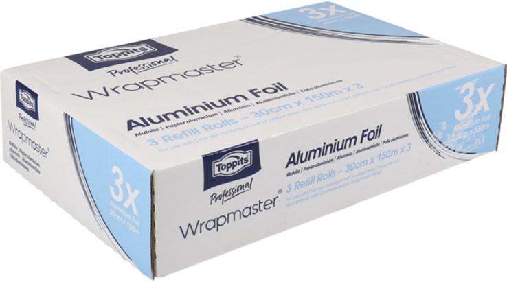 Aluminiumfolie Wrapmaster 3000 10my. 30cm x150m Toppits Hazet