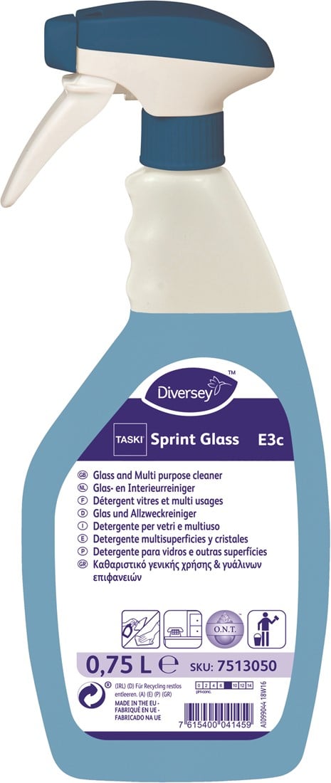 Taski Sprint Glass E3c glas- en interieurreinger Sprayflacon 750ml Hazet