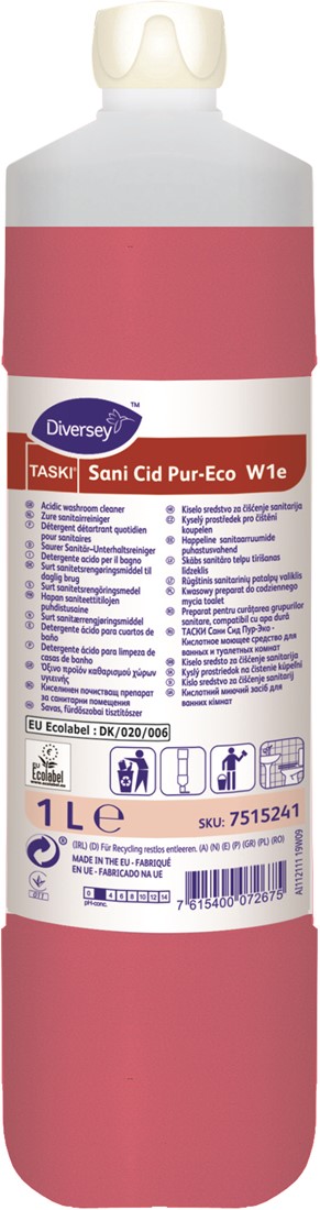 Taski Sani Cid Pur-Eco zure sanitairreinger dagelijks Flacon 1L Hazet
